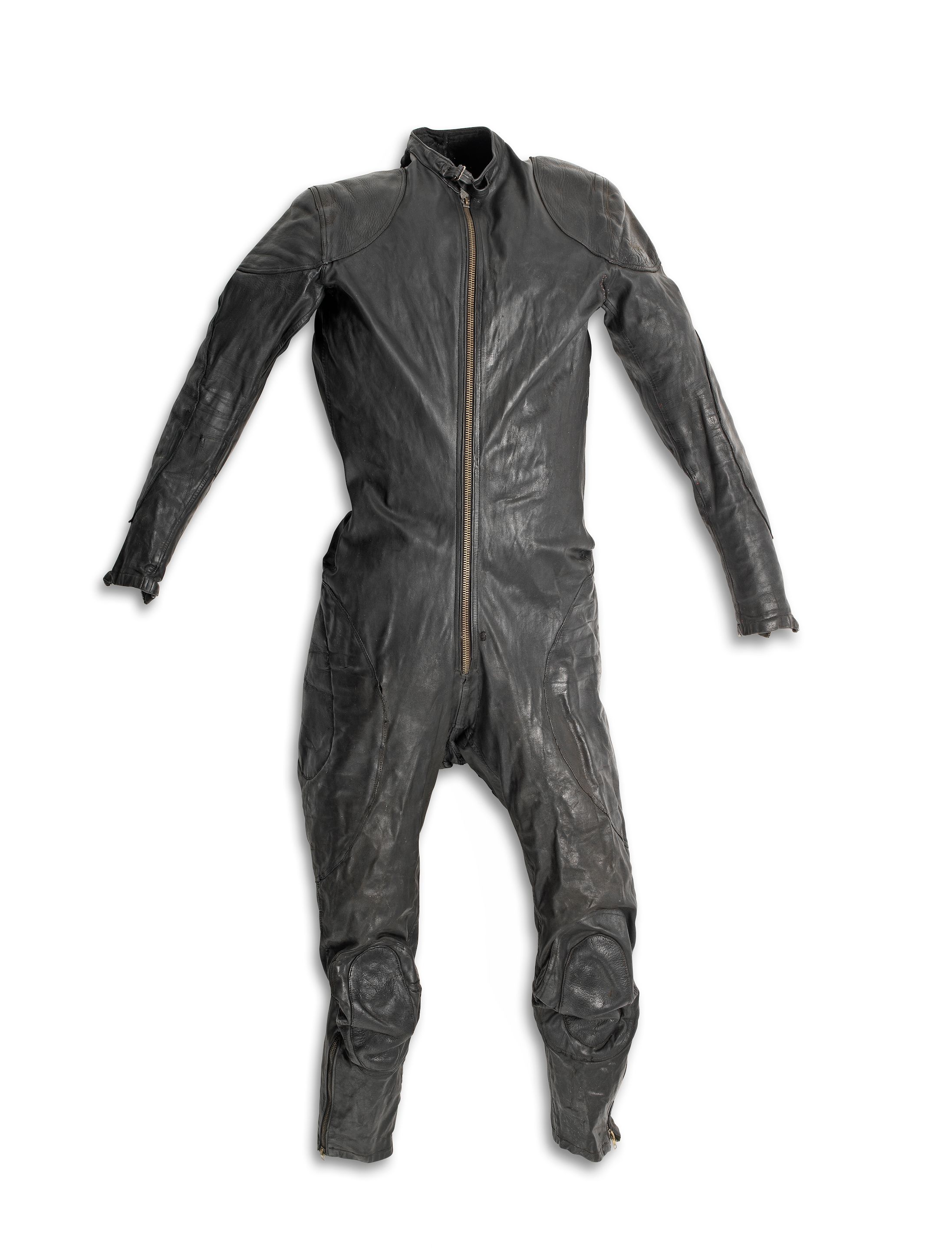 A set of Geoff Duke one-piece racing leathers - auctions & price archive