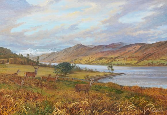 Bonhams : Elizabeth Halstead (British, 20th Century) Loch Broom 72 x ...