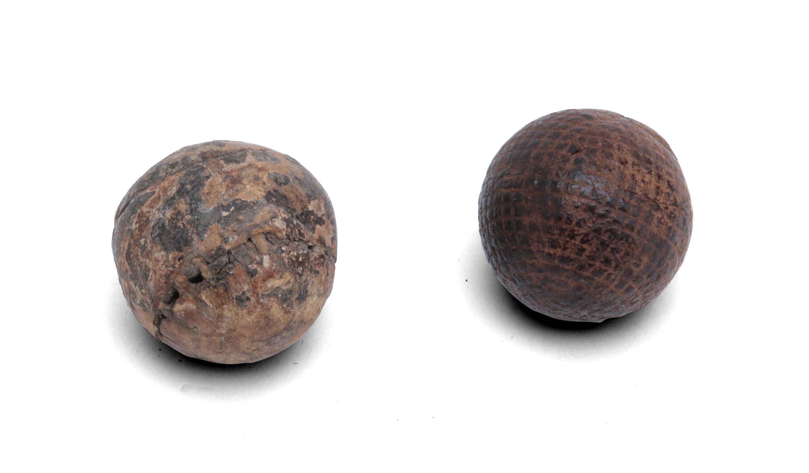 Bonhams : A FEATHER FILLED LEATHER GOLF BALL, 1840