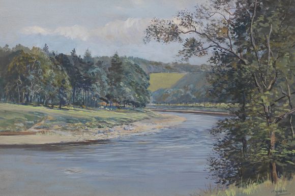 Bonhams : Harold Frank Wallace (British, 1881-1962) The Spey at Carron
