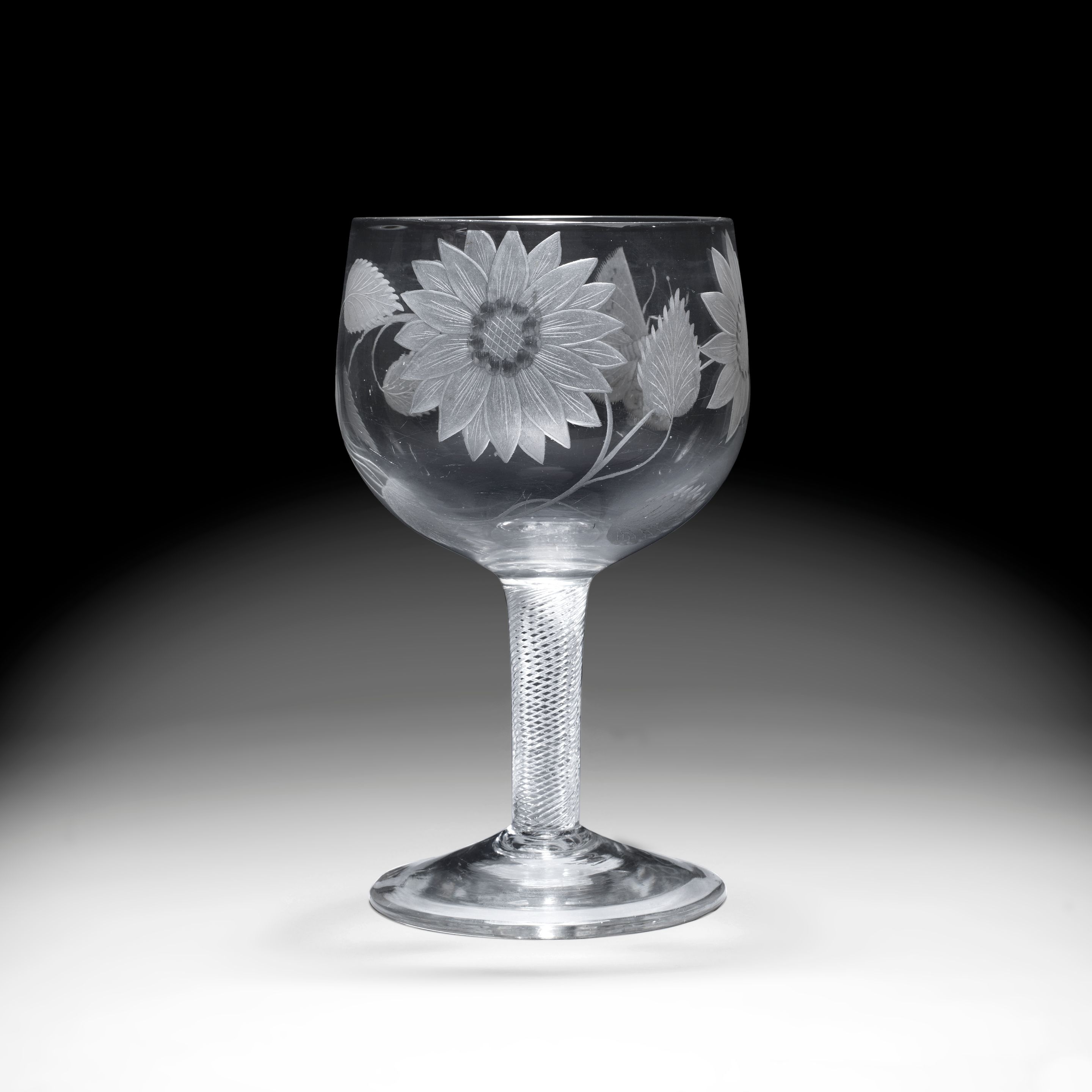 Bonhams : A rare Ceremonial air-twist goblet of Jacobite significance ...