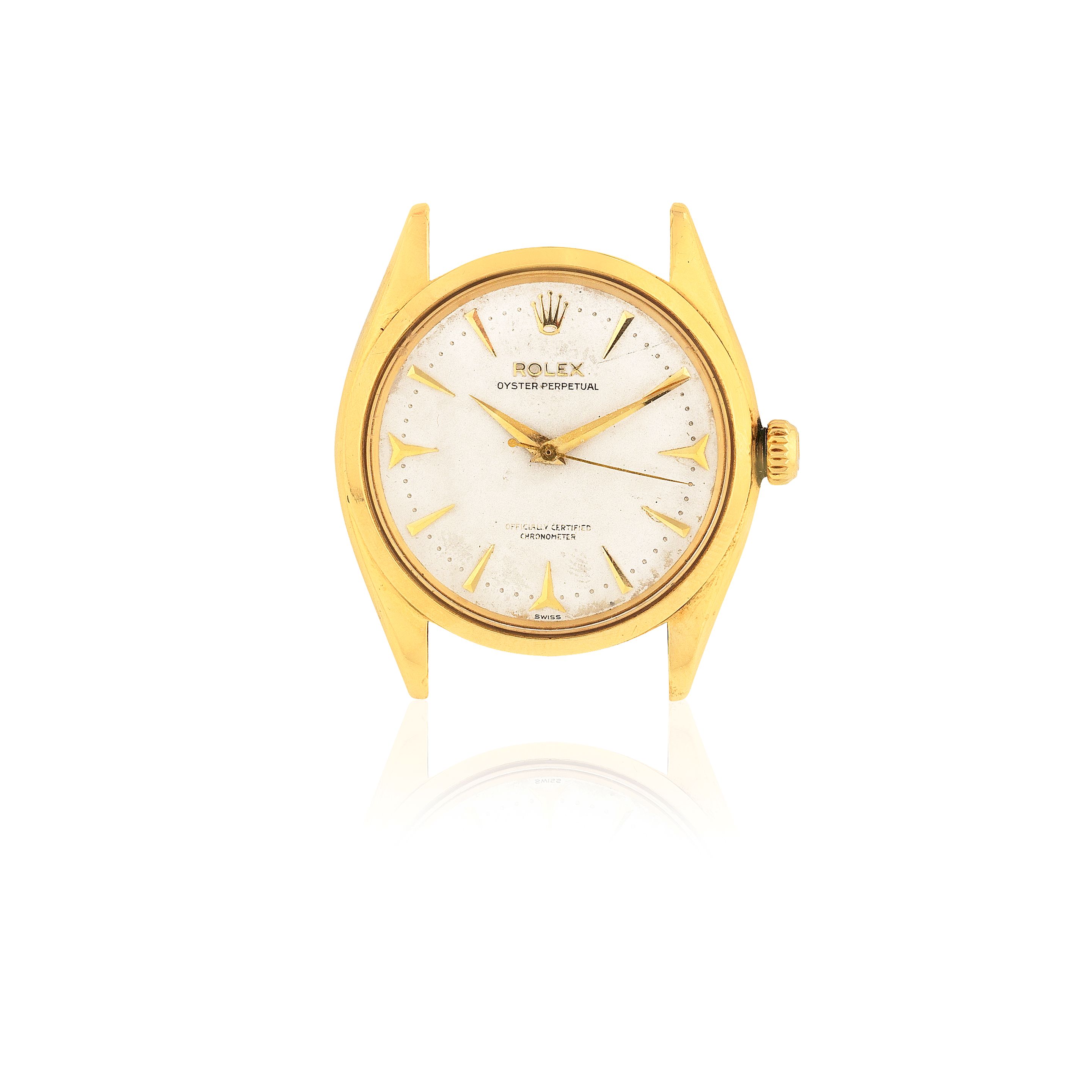 Bonhams : Rolex. An 18K gold automatic wristwatch Oyster Perpetual, Ref ...