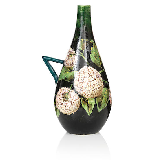 Bonhams A Wemyss Hydrangea Single Handled Vase