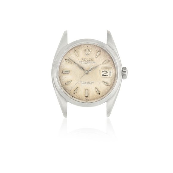 Bonhams : Rolex. A stainless steel automatic calendar watch with ...