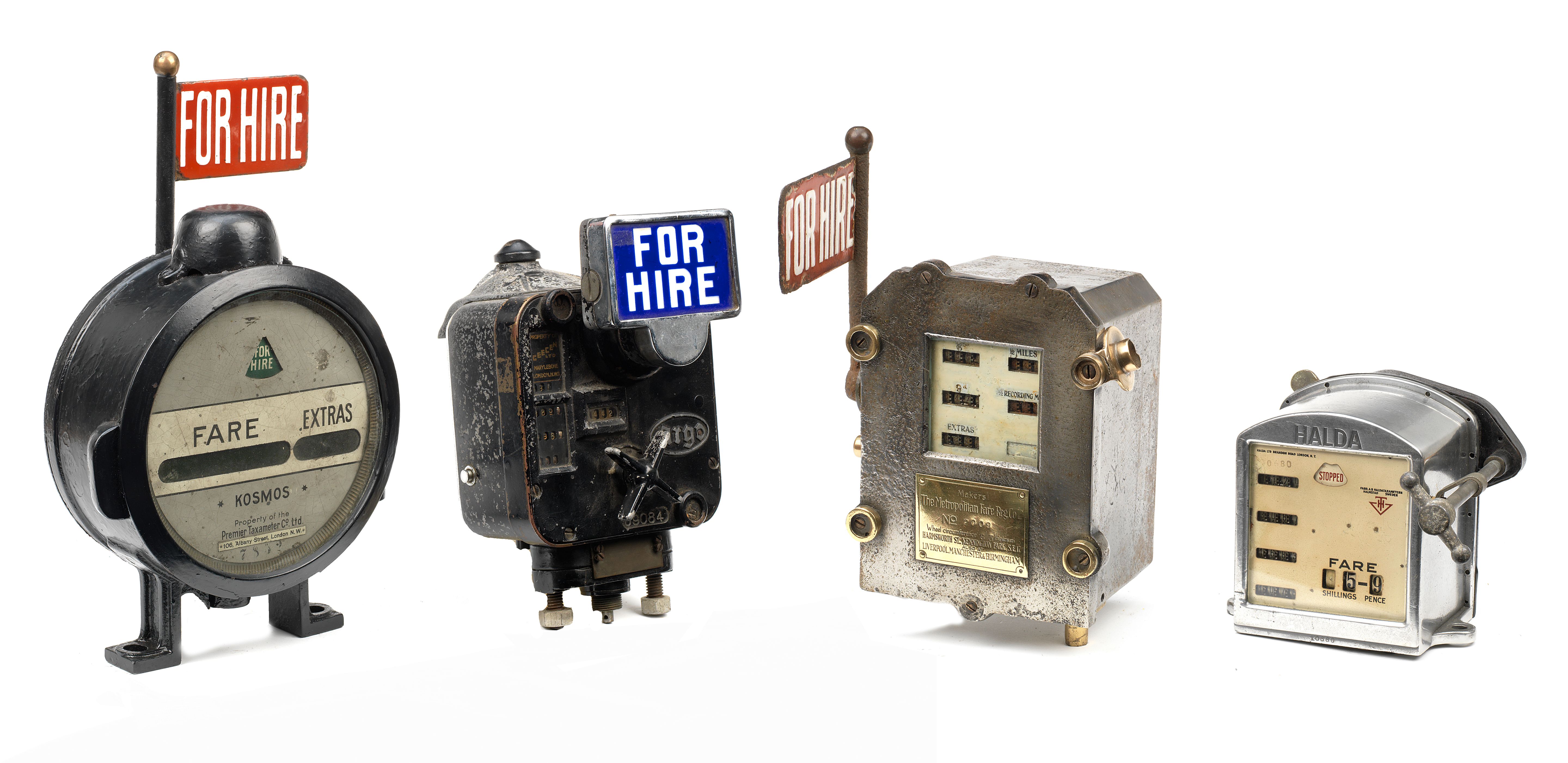 Bonhams Cars : Four Taxi meters and related accessories and ...