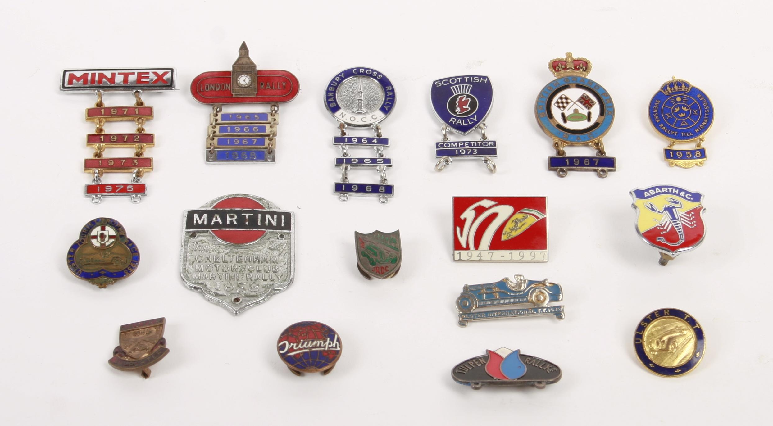 Bonhams Cars Assorted Rally And Other Lapel Badges Qty