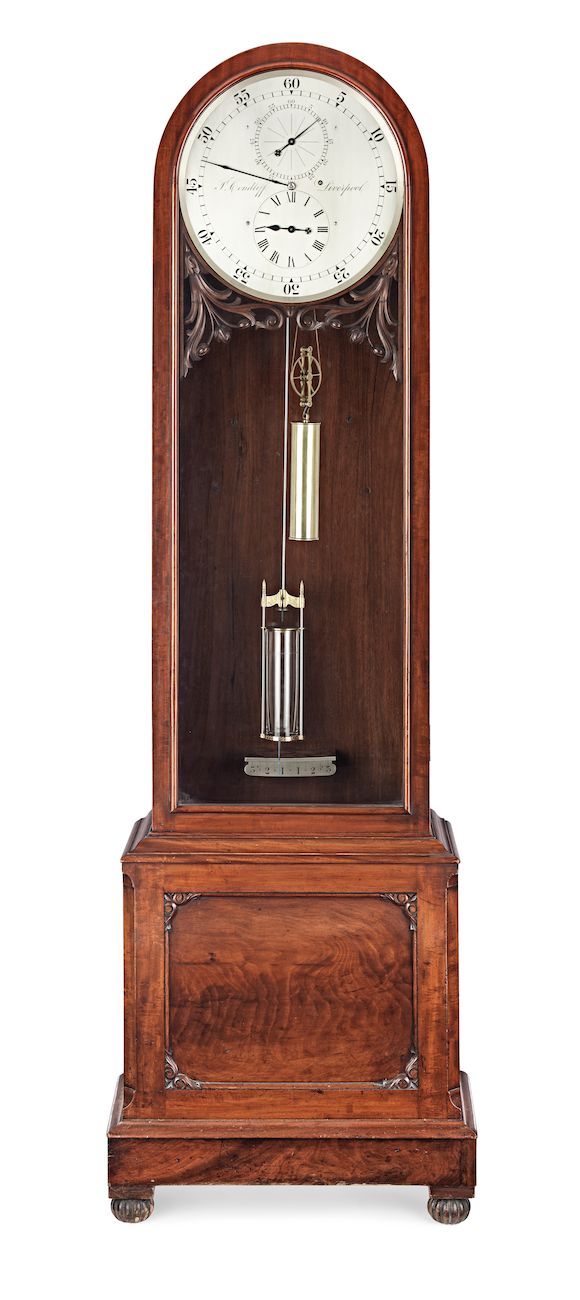 Bonhams : A 19th Century mahogany regulator with glazed full length ...