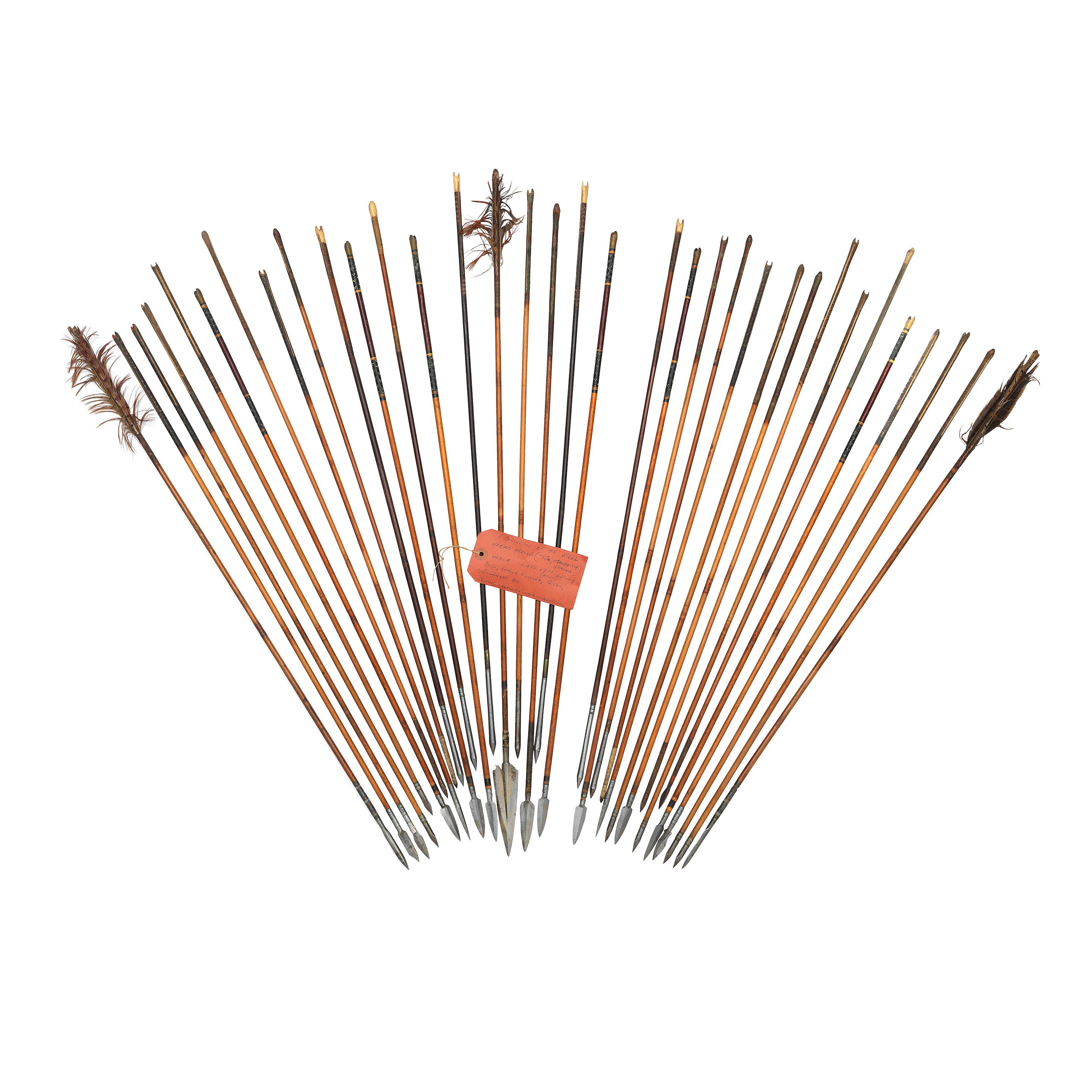 Bonhams : Three Indian Bows, And Forty-Five Various Indian Arrows