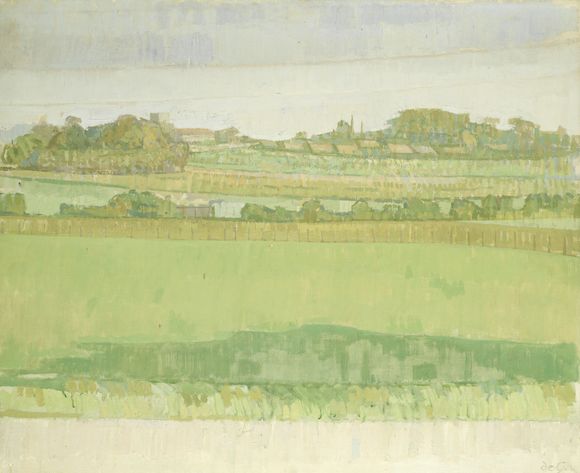 Bonhams : Sir Roger de Grey, P.R.A. (British, 1918-1995) Green Landscape