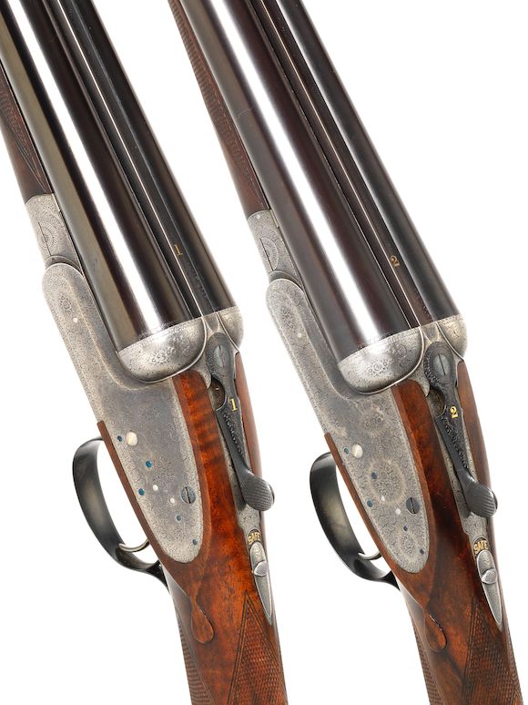 Bonhams : A pair of 12-bore single-trigger sidelock ejector guns by ...