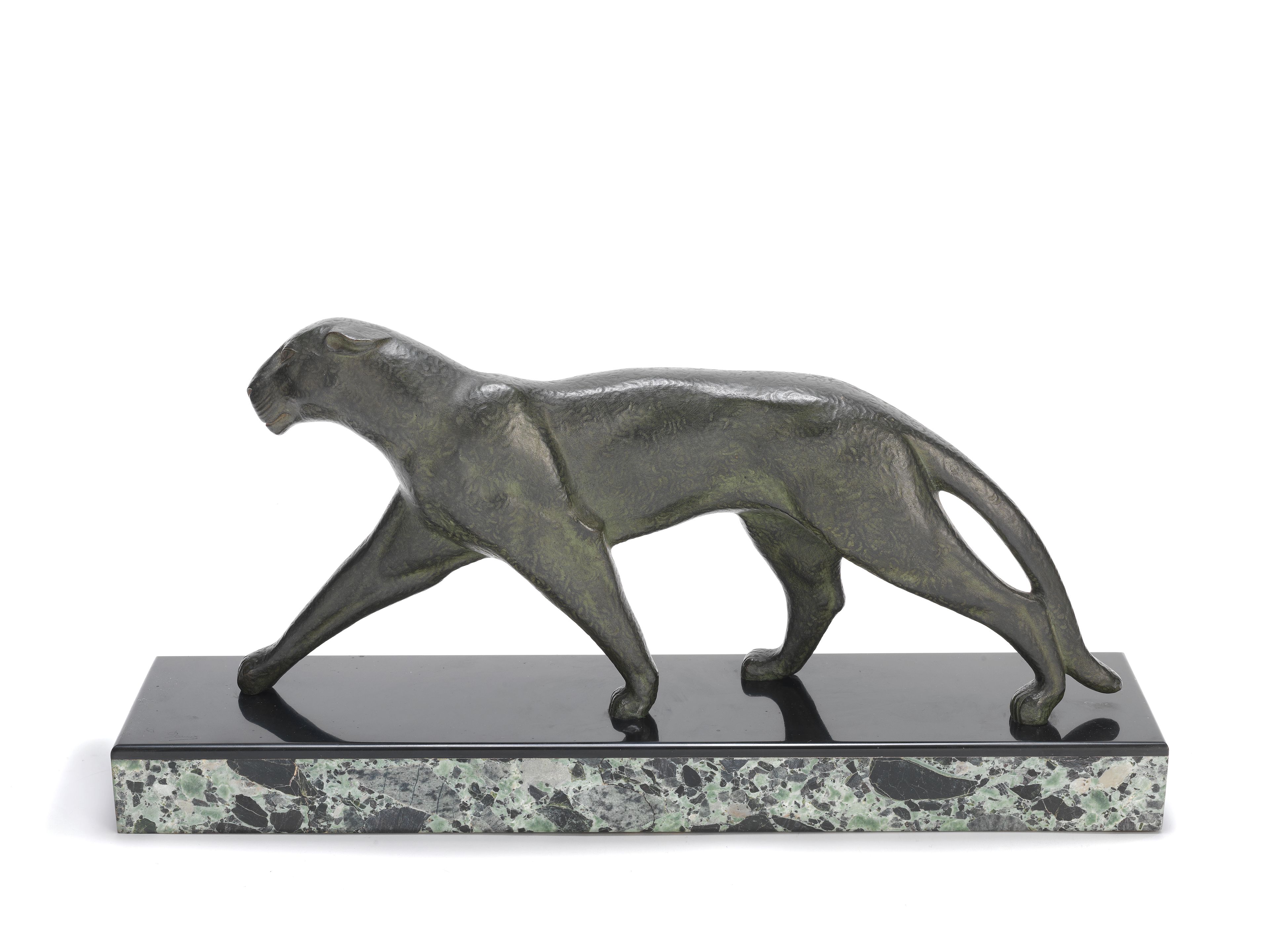 Bonhams : Michel Decoux A Art Deco Study of a Striding Panther, circa 1925
