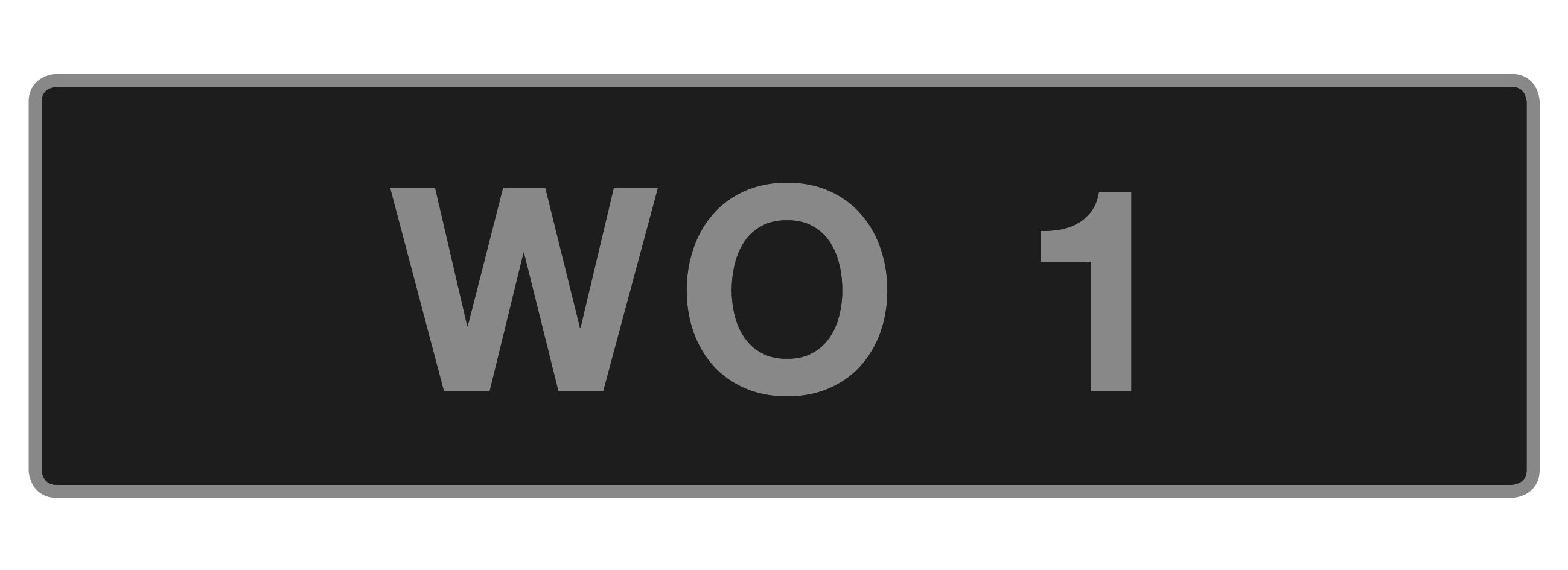 Bonhams Cars : UK Vehicle Registration Number 'WO 1',