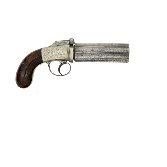 Bonhams : A 40-Bore Percussion Five-Shot Pepperbox Revolver