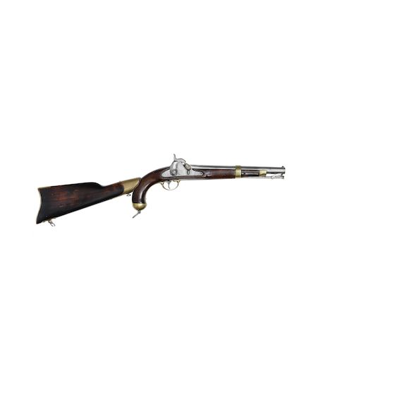 Bonhams : A Rare 18-Bore Percussion 1855 Model Pistol-Carbine (2)