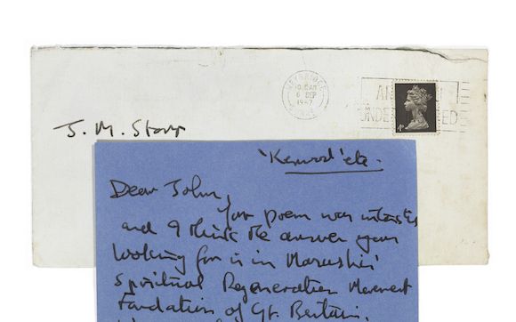Bonhams : John Lennon: A handwritten letter and envelope, 1967,
