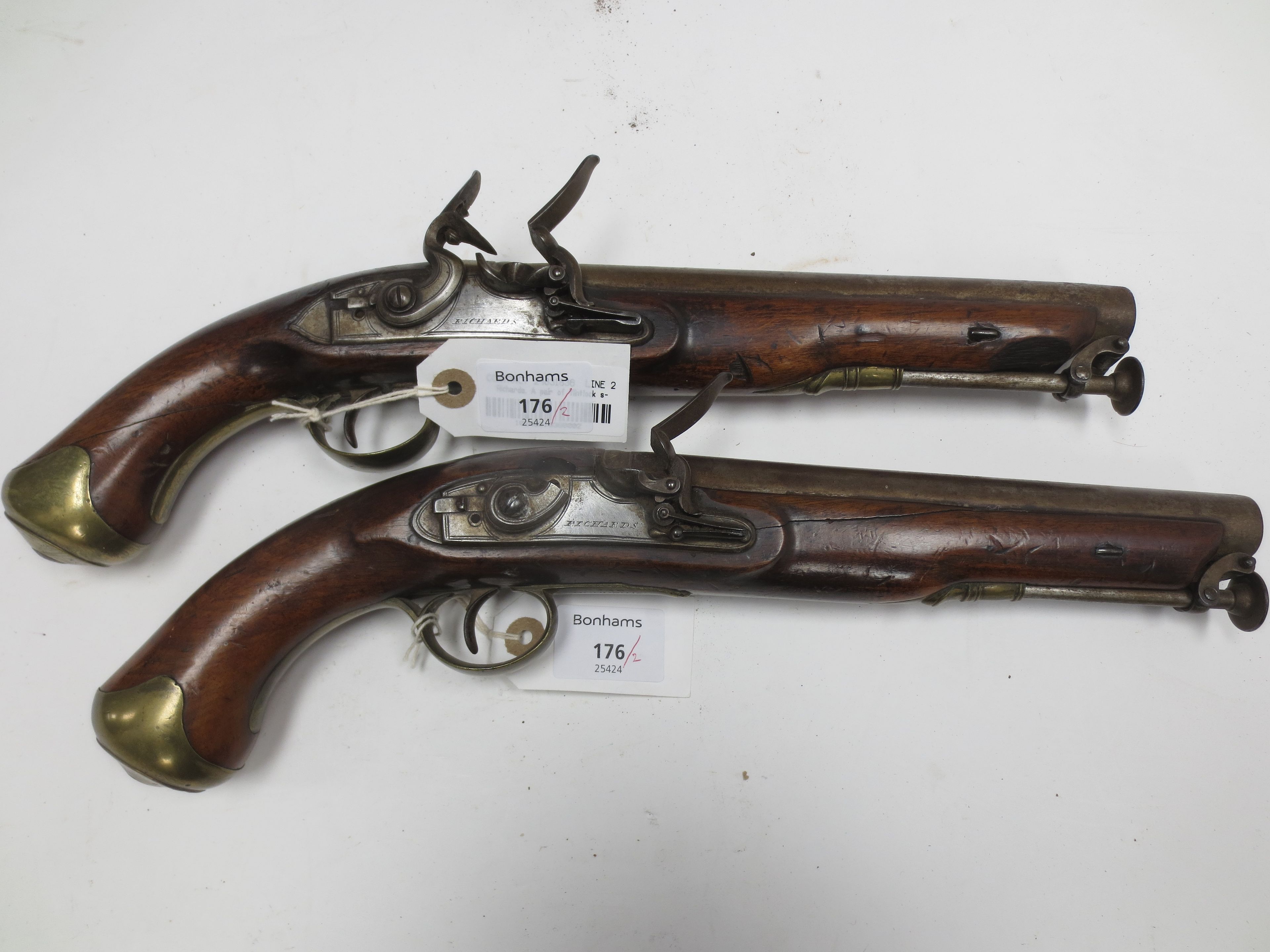 Bonhams : A Brace Of 16-Bore Flintlock Commercial New Land Pattern ...