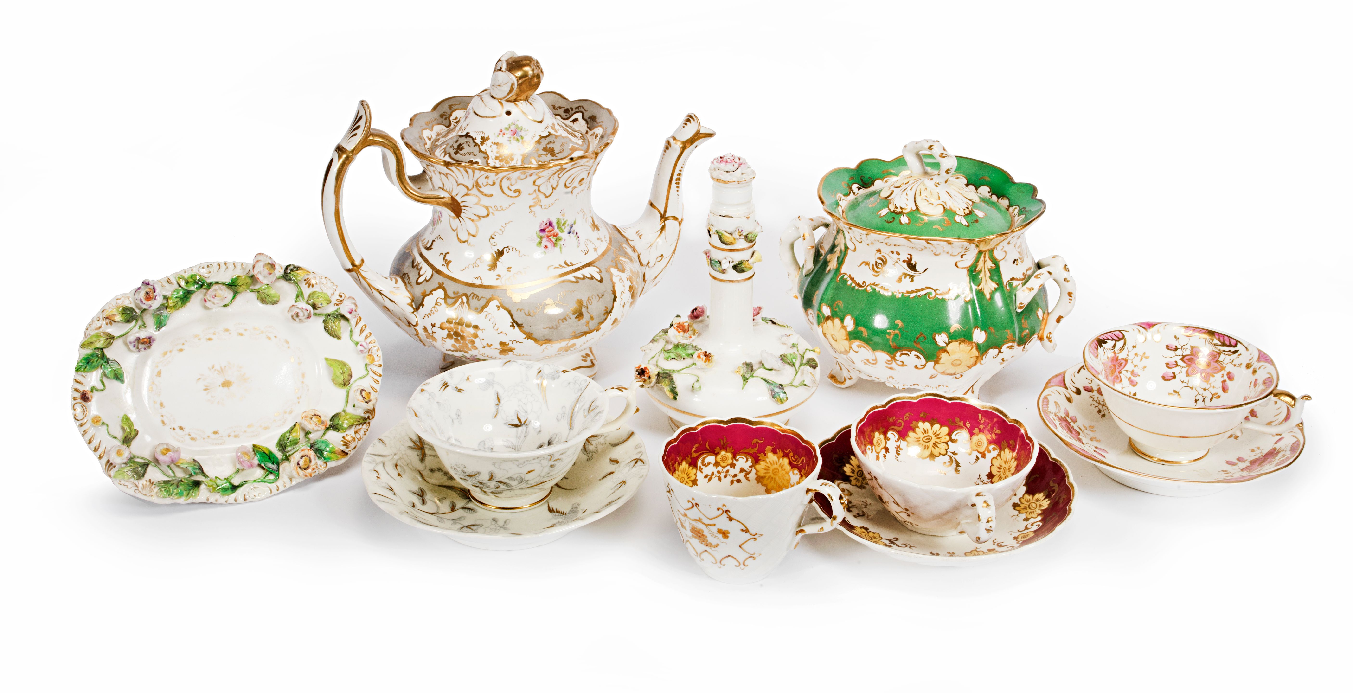 Bonhams : A group of Rockingham porcelain Circa 1830-40