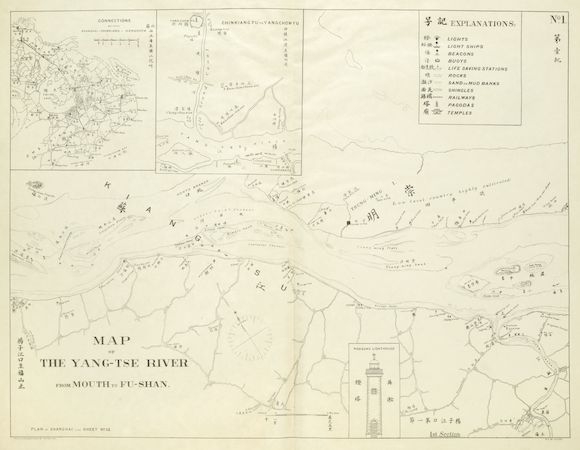 Bonhams : CHINA VILLARD (R.A. DE) Map of the Yangtse-Kiang, in Thirteen ...
