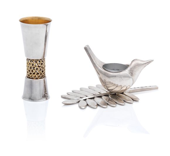 Bonhams : Stuart Devlin; A silver drinks measure, and a candleholder by ...