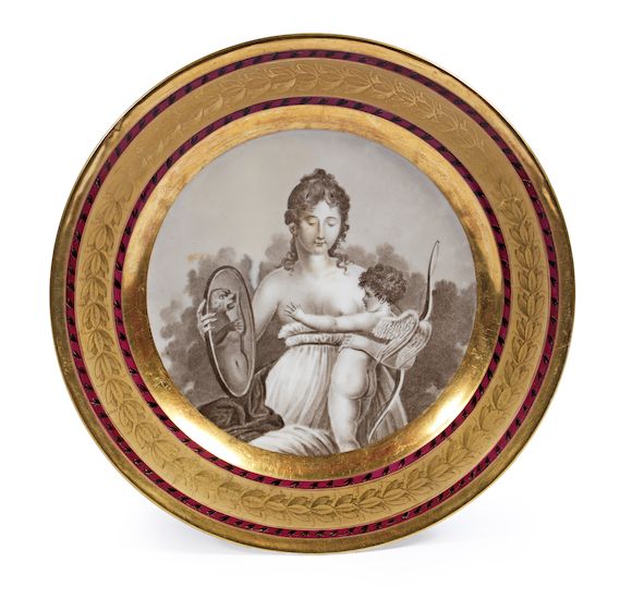 Bonhams : A Denuelle, Paris porcelain plate Circa 1830