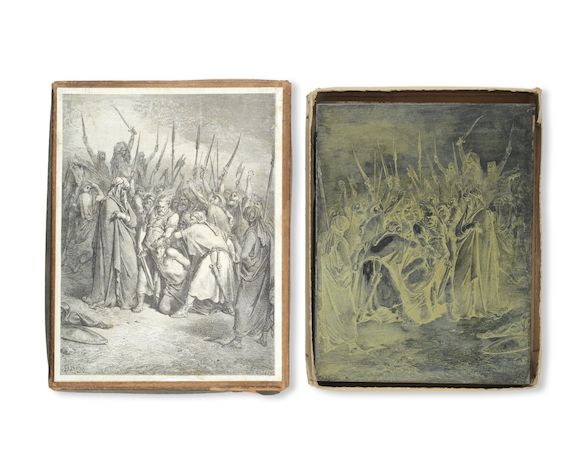 Bonhams : DORE (GUSTAVE) Metal stereotype plate for 'The Death of Agag ...