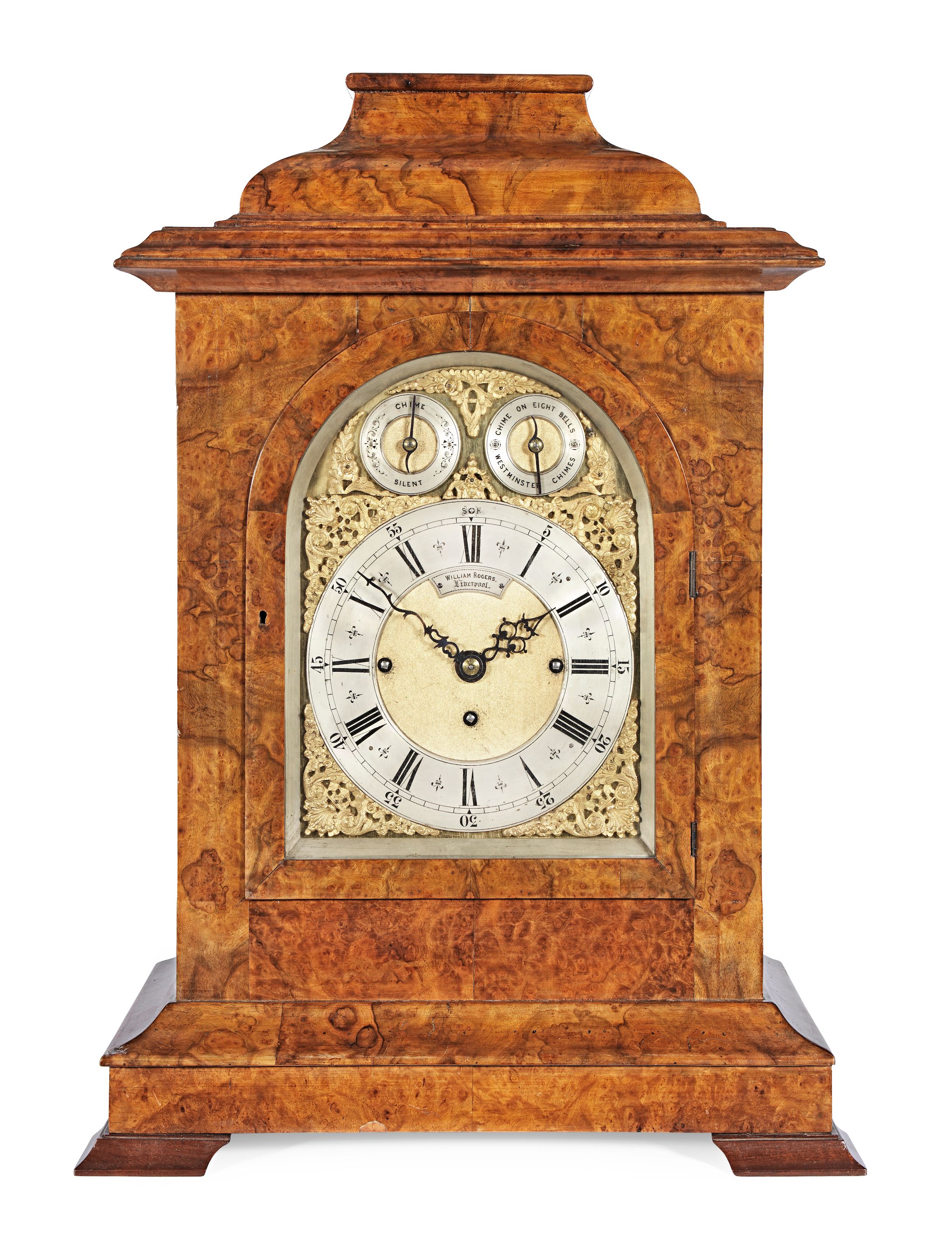 Bonhams : An impressive quarter chiming burr walnut-veneered table ...