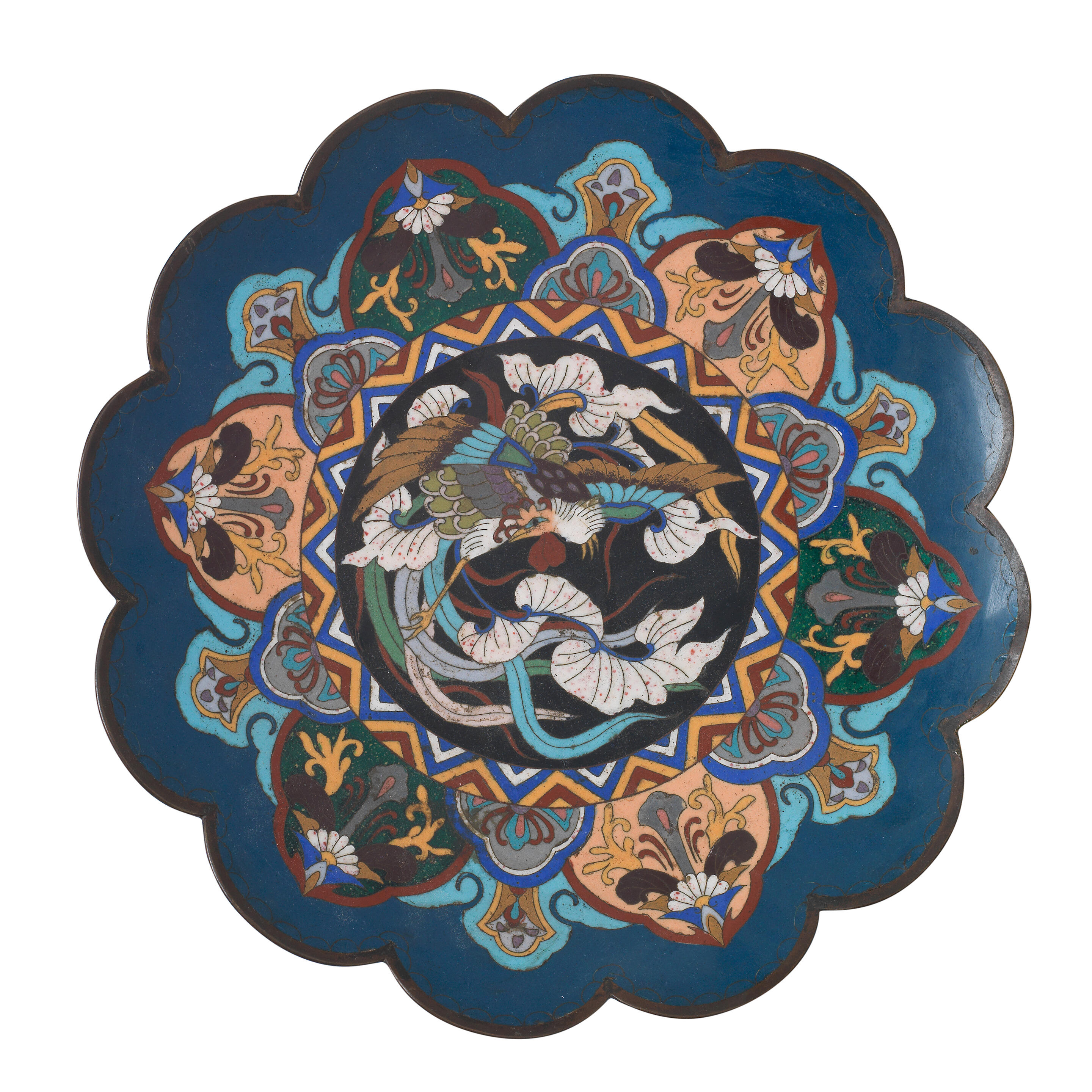 Bonhams : A cloisonné enamel saucer dish Meiji era