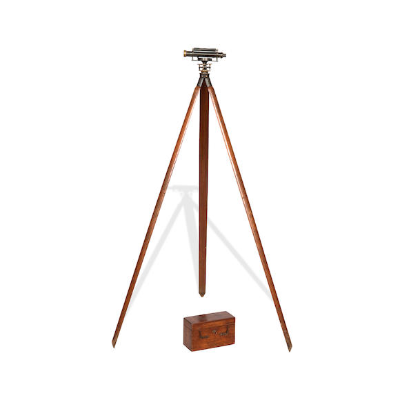 Bonhams An Early 20th Century Black Laquered Brass Surveyors Level On