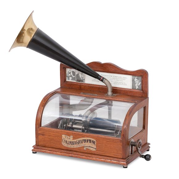Bonhams : An oak cased coin operated Columbia Graphophone phonograph ...