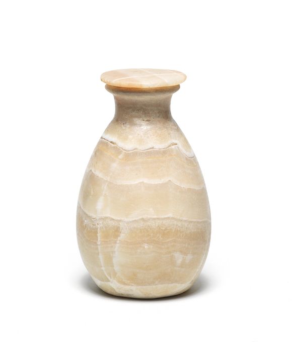 Bonhams : An Egyptian alabaster jar and alabaster lid