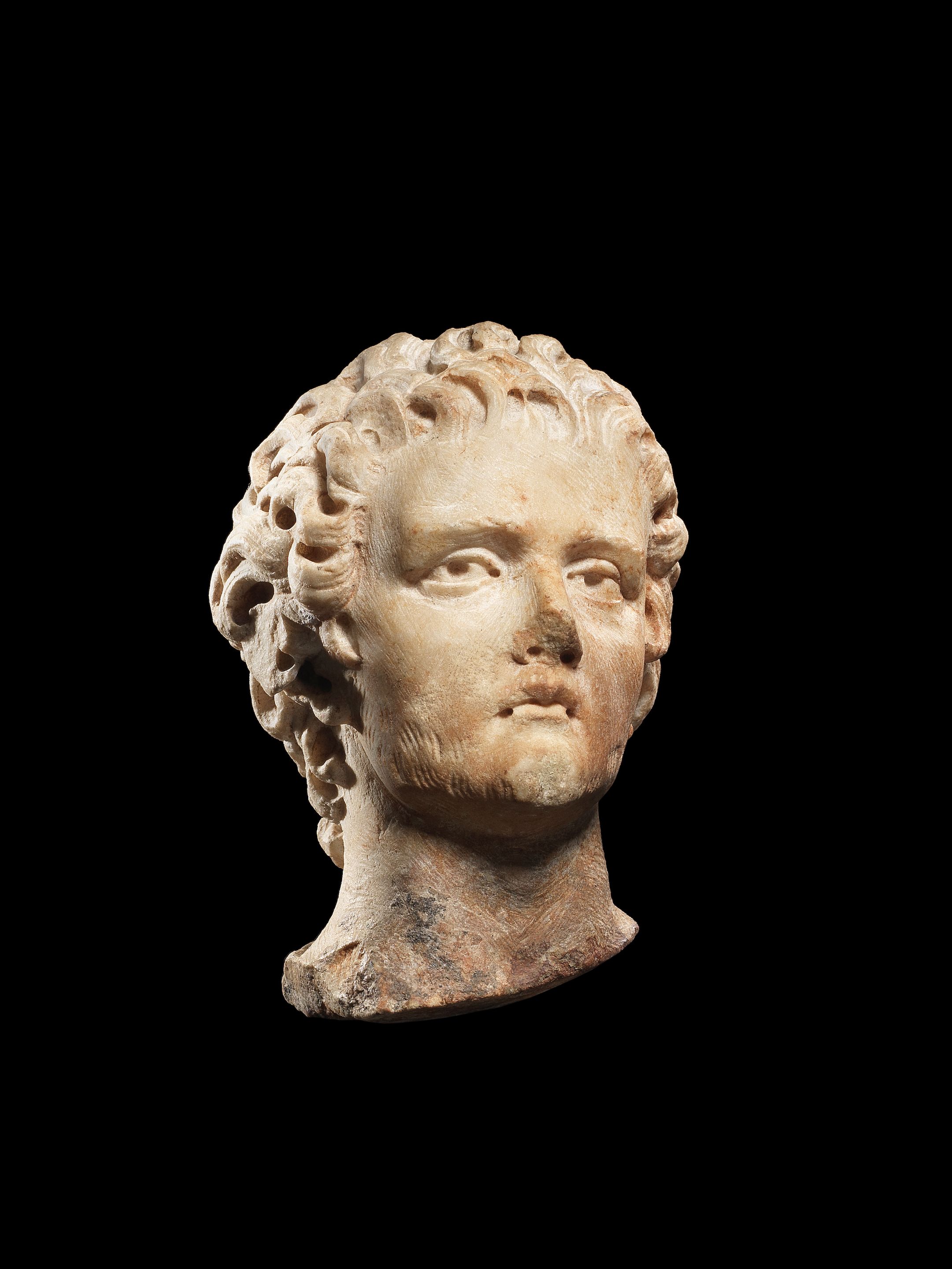 Bonhams : A small Roman marble male portrait head