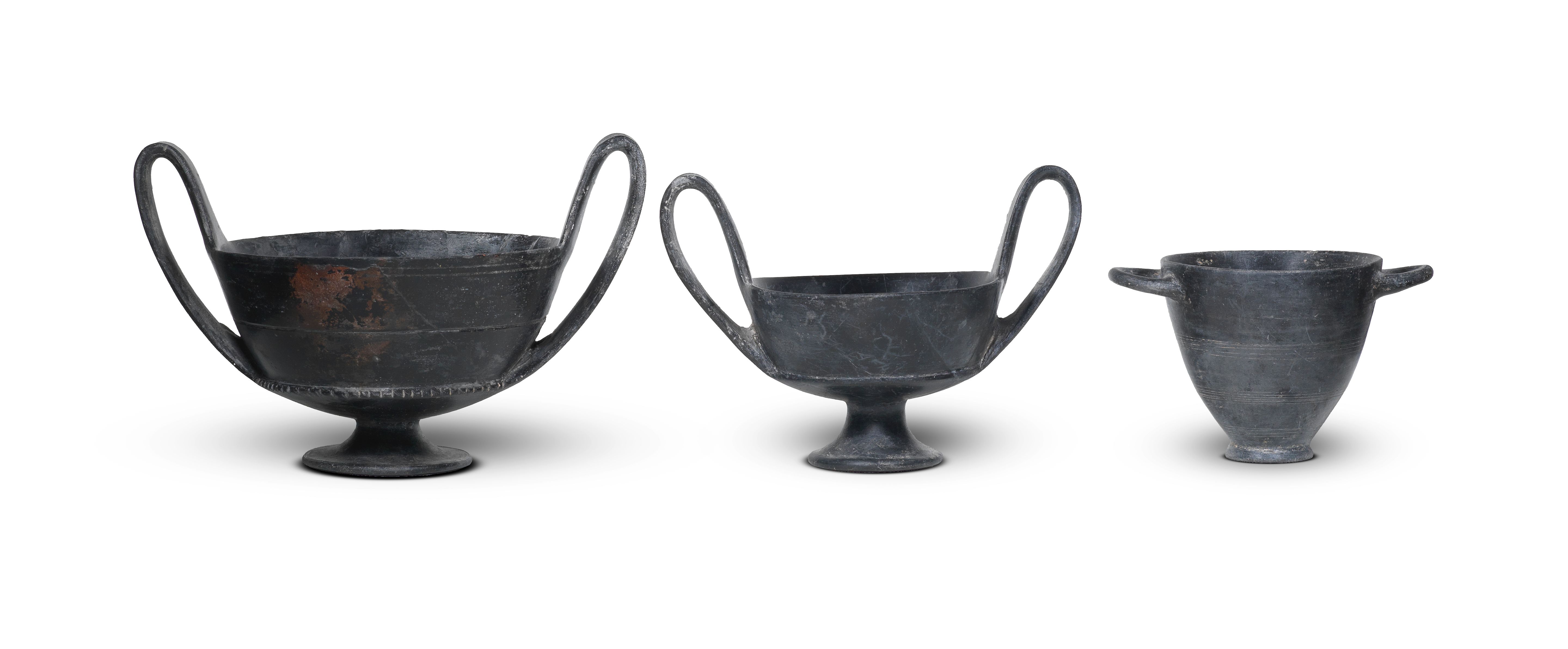 Bonhams : Three Etruscan Bucchero Ware vessels 3