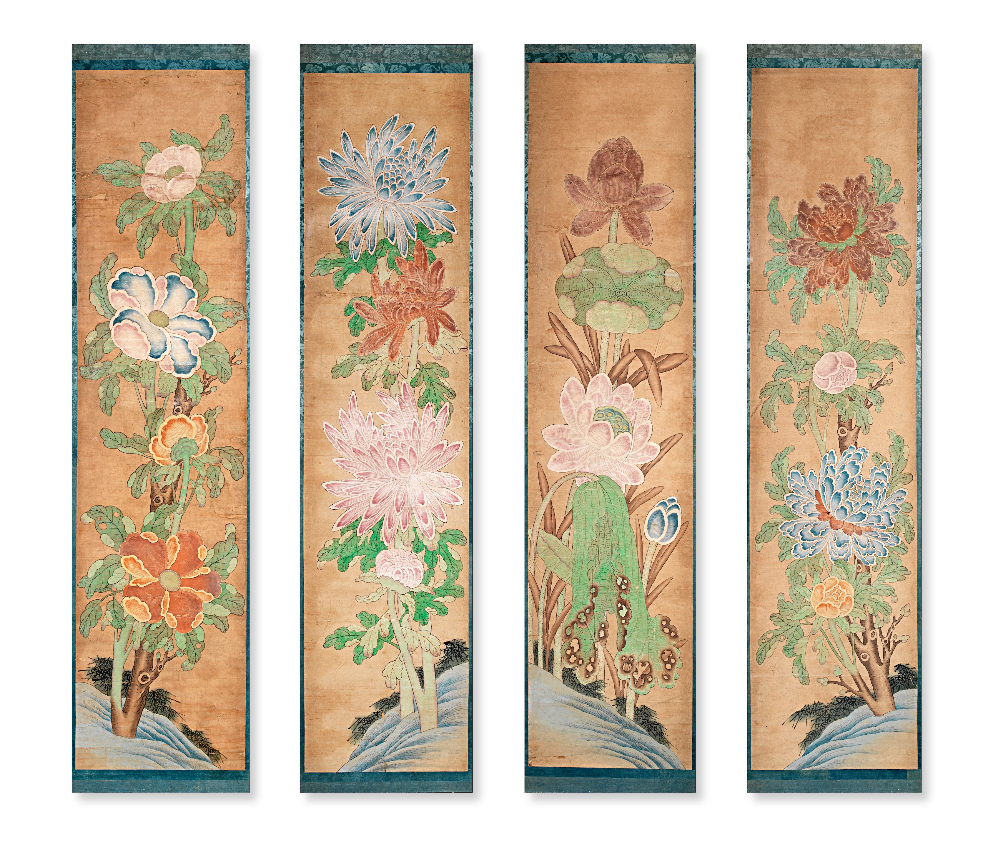 Bonhams : A set of four late 19th / early 20th century decorative ...