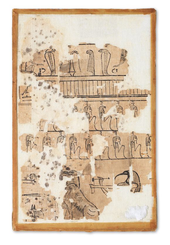 Bonhams : Three Egyptian papyrus fragments