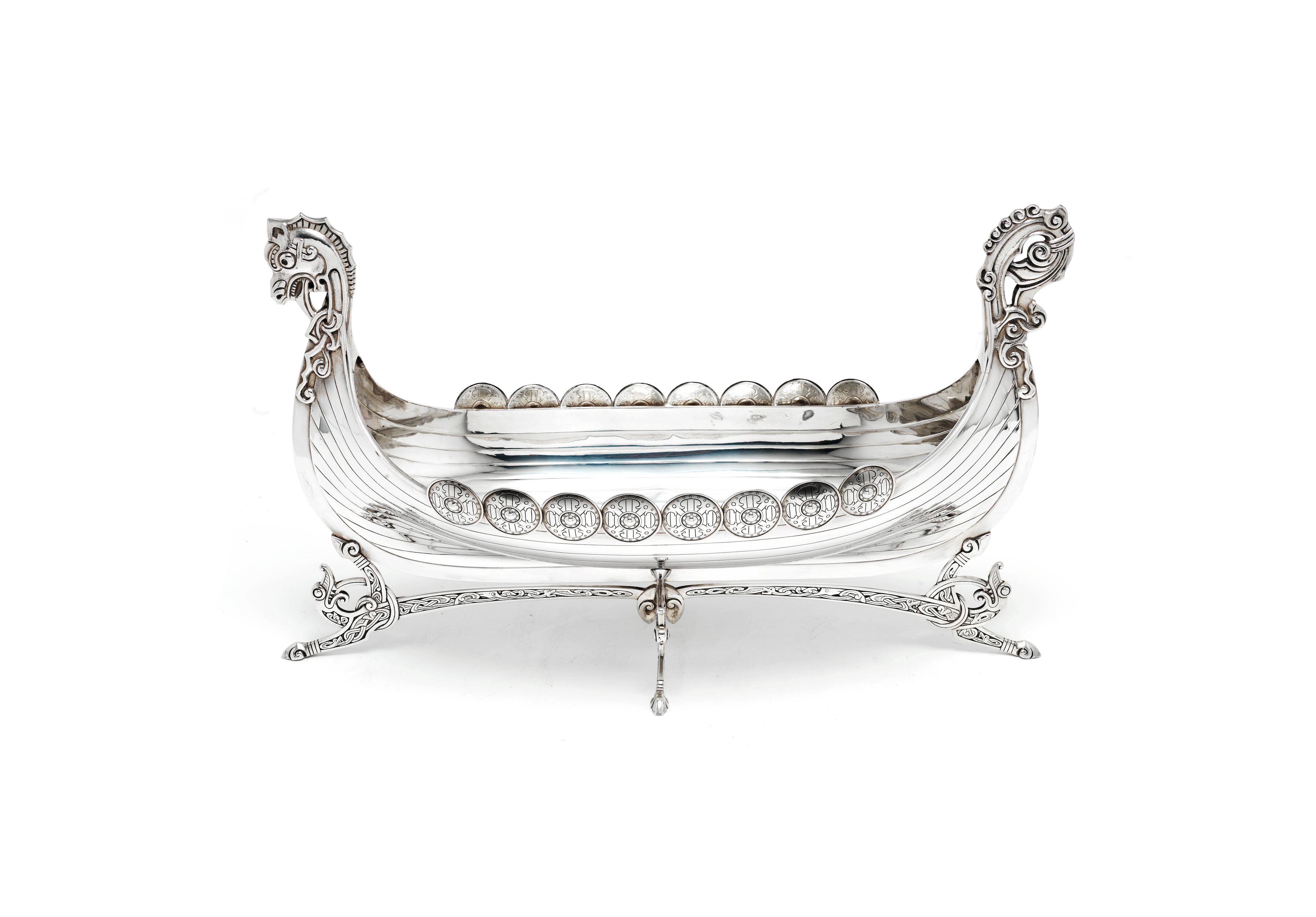 Bonhams : A large Norwegian silver model of a Viking ship by Magnus ...