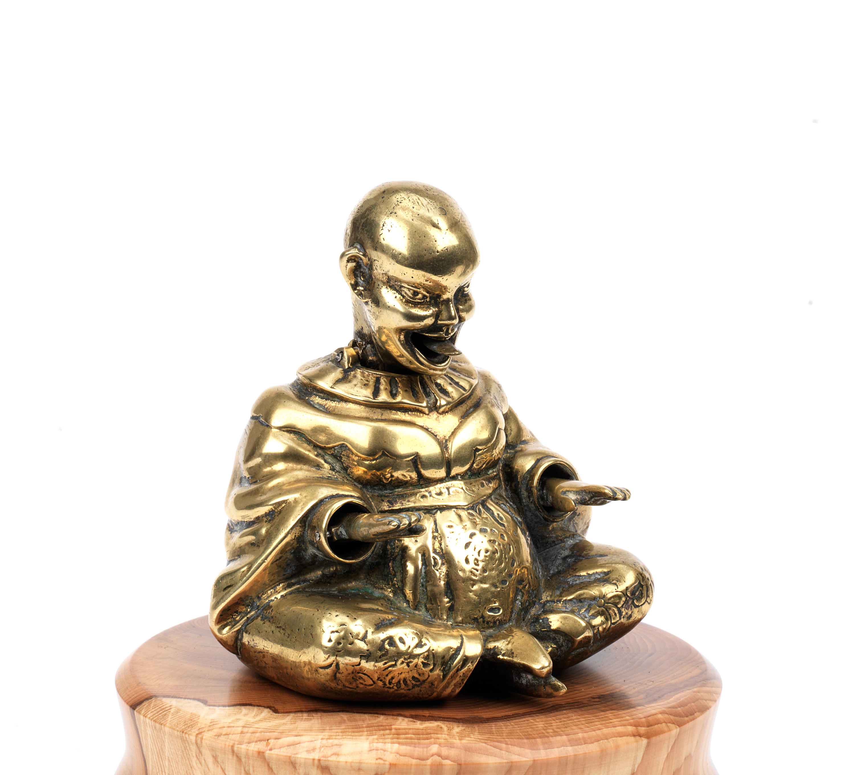 Bonhams Cars An Unusual Nodding Buddha Cast Brass Figure British