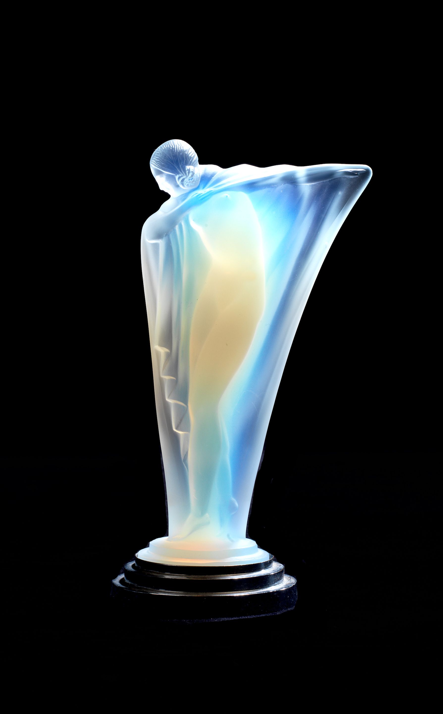 Bonhams Cars : An Art Deco 'Draped Nude' mascot in opalescent glass by ...