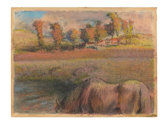Bonhams : EDGAR DEGAS (1834-1917) Cheval au bord de la mare (Executed ...