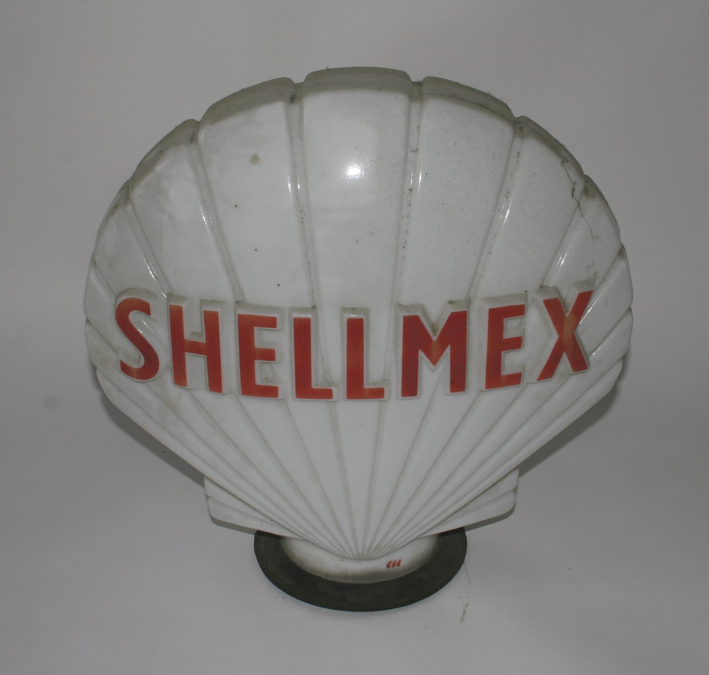 Bonhams Cars : A 'ShellMex' glass petrol pump globe,