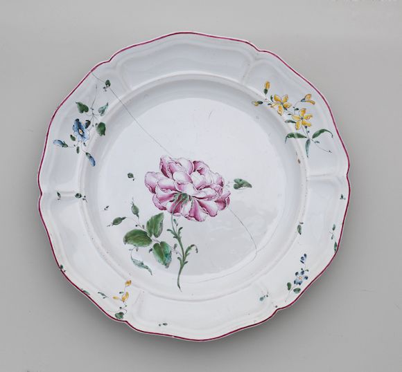 Bonhams : A Strasbourg faience dish, circa 1770
