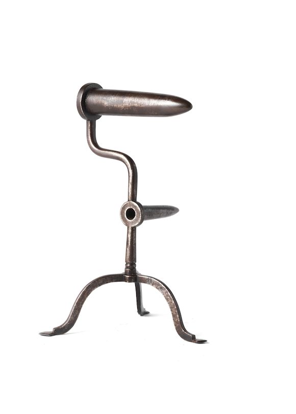 Bonhams : A rare wrought iron goffering iron with two barrels, British ...