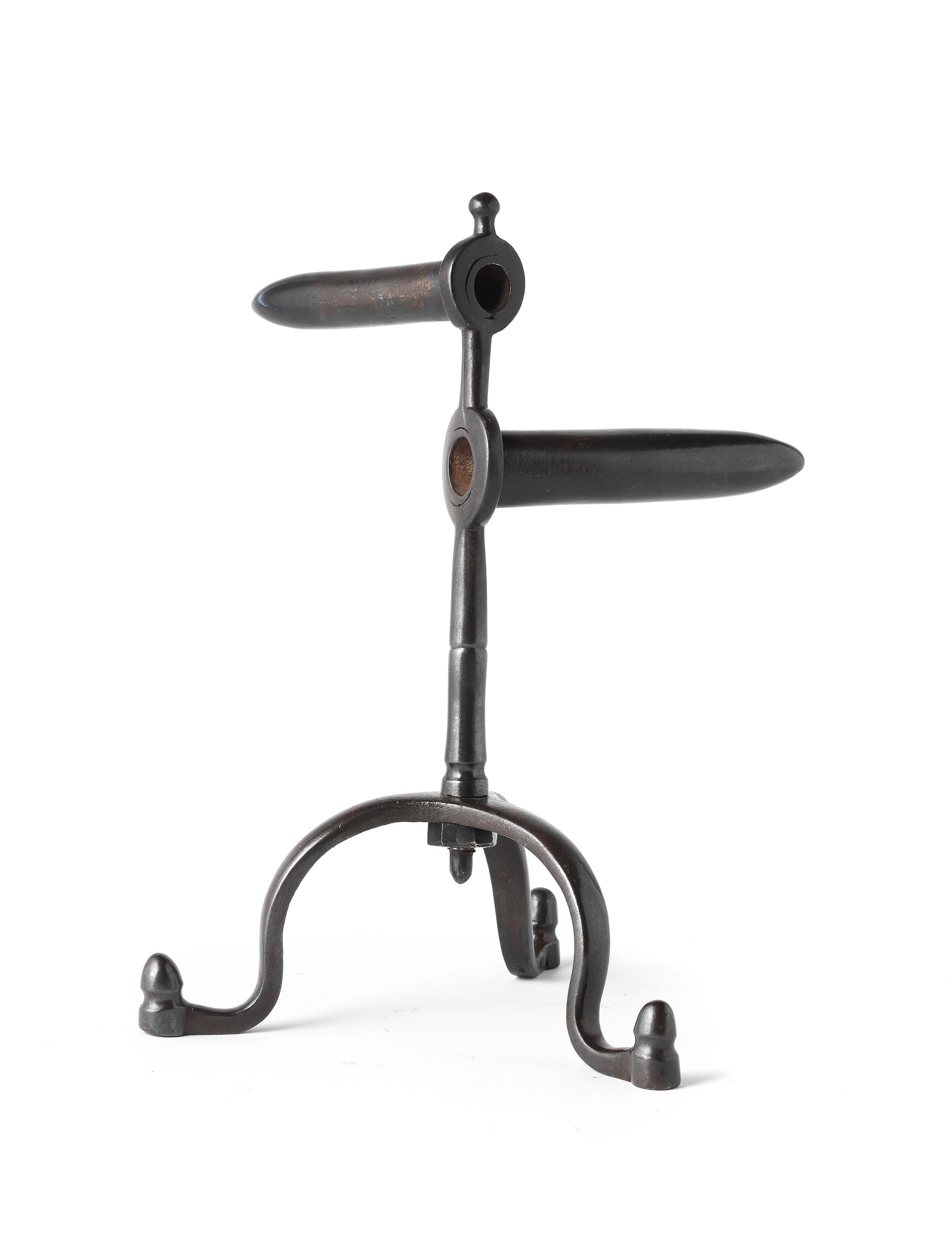 Bonhams : A rare wrought iron twin-barrel goffering iron, British ...