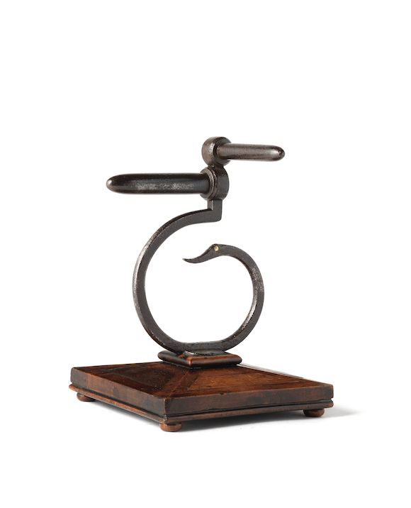 Bonhams : A wrought iron goffering iron with two barrels, British ...