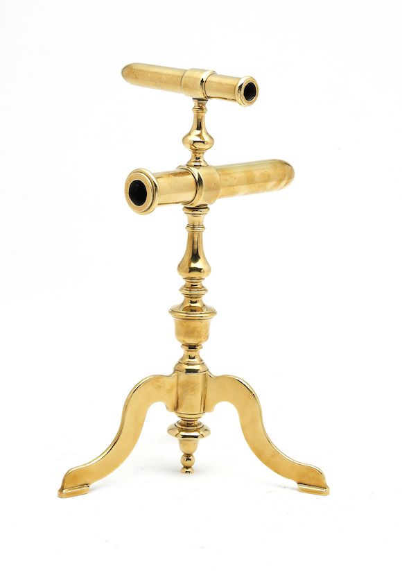 Bonhams : A cast brass double goffering iron, British, circa 1810-20