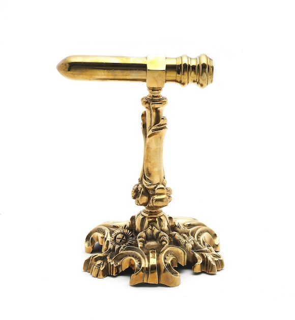 Bonhams : A cast brass goffering iron, British, circa 1840-60