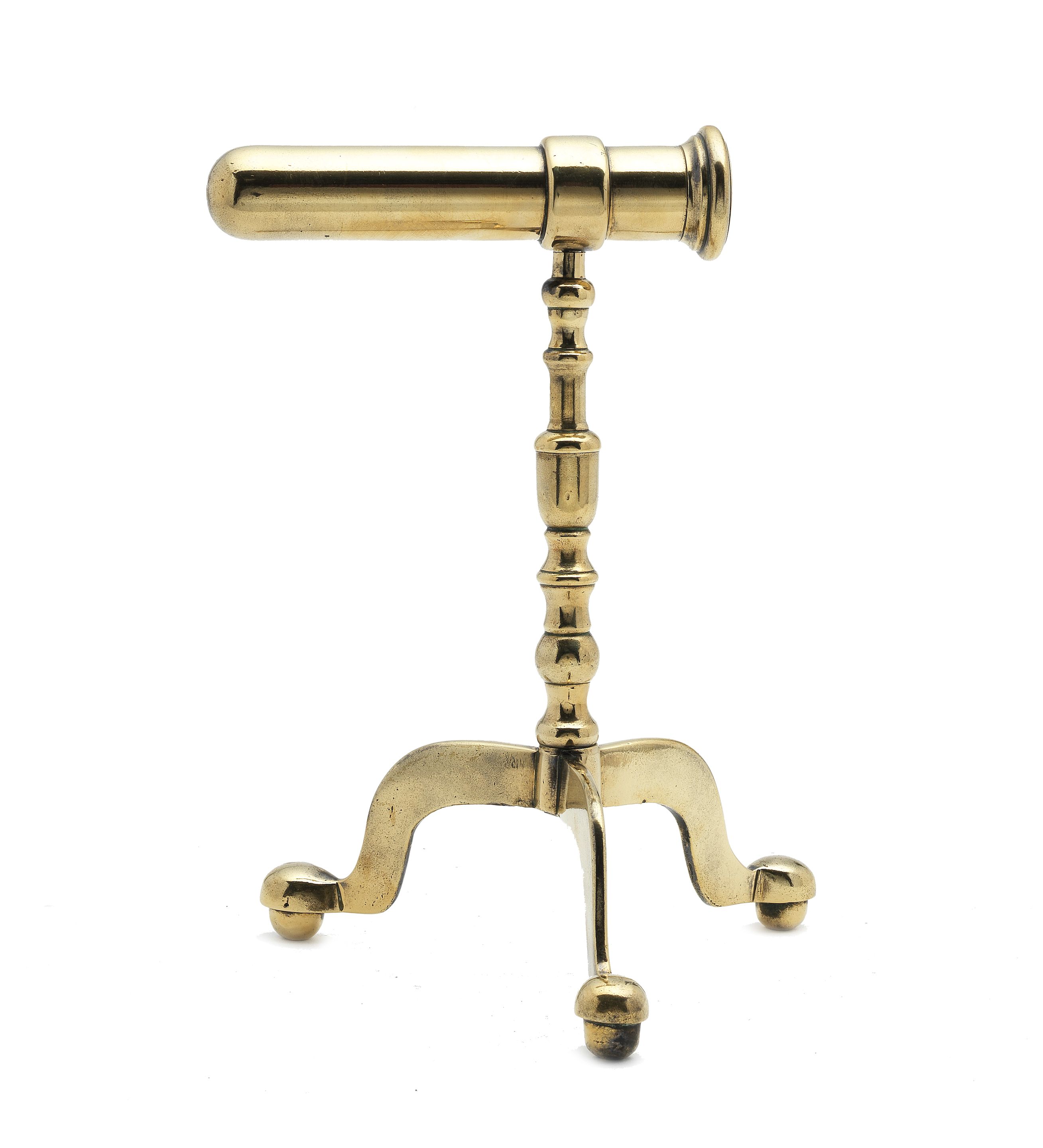 Bonhams : A cast brass goffering iron, British, circa 1800 (26.5cm high)