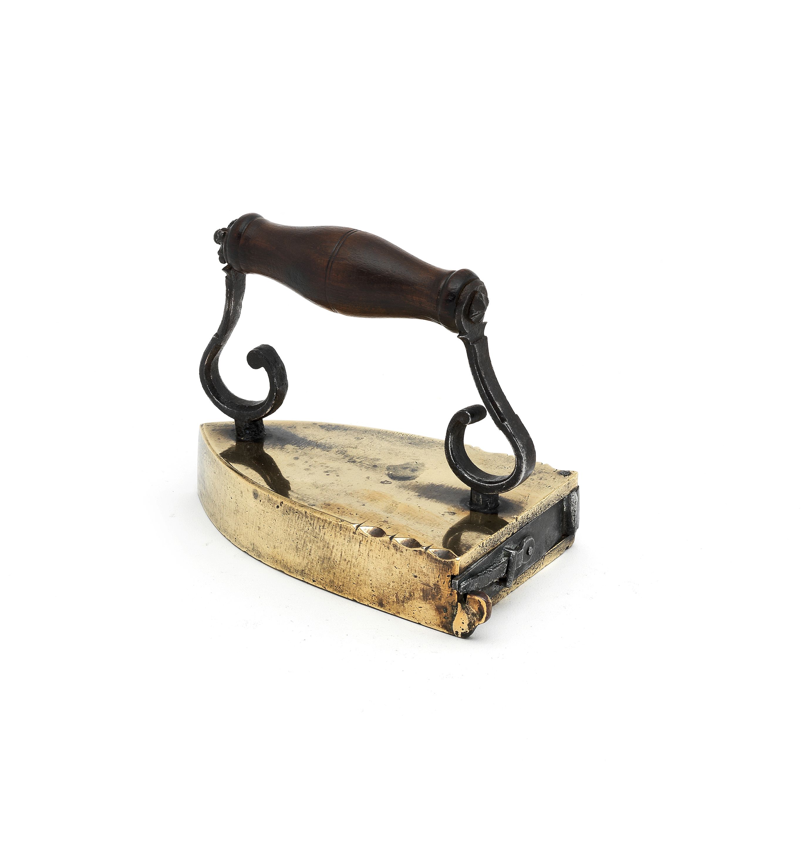 Bonhams : A brass and wrought iron box iron, Italian, circa 1720