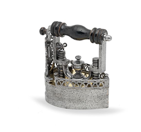 Bonhams : A fine and high quality wrought iron and brass box iron ...