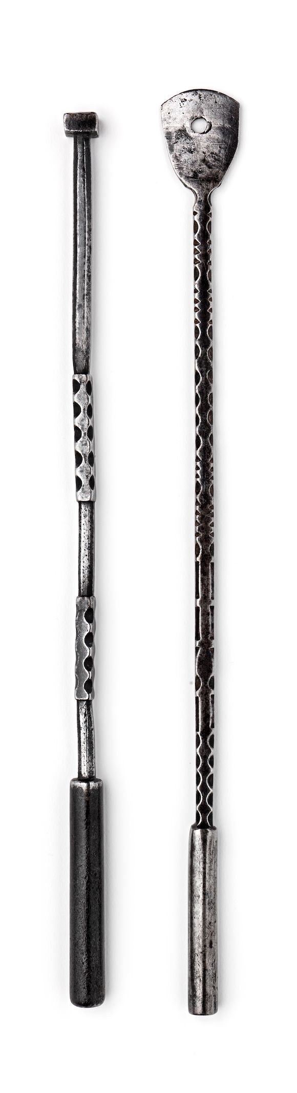 Bonhams : Two wrought iron poking sticks, British (2)