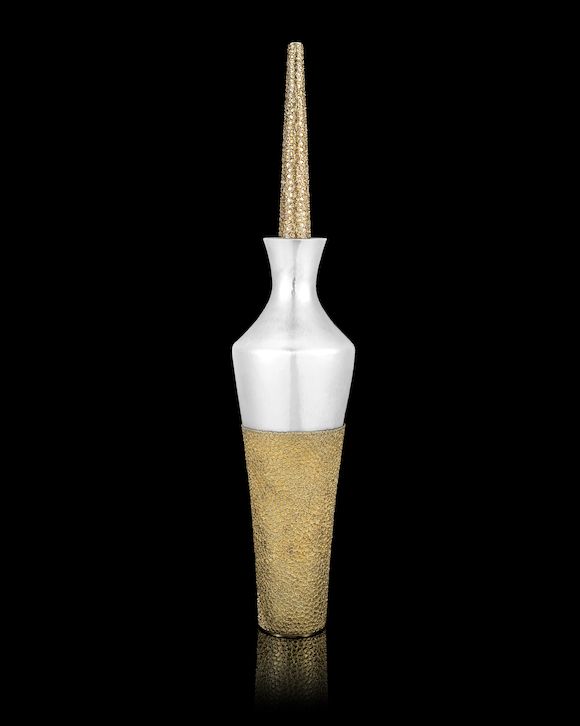 Bonhams : STUART DEVLIN: A silver and silver-gilt filigree tall ...